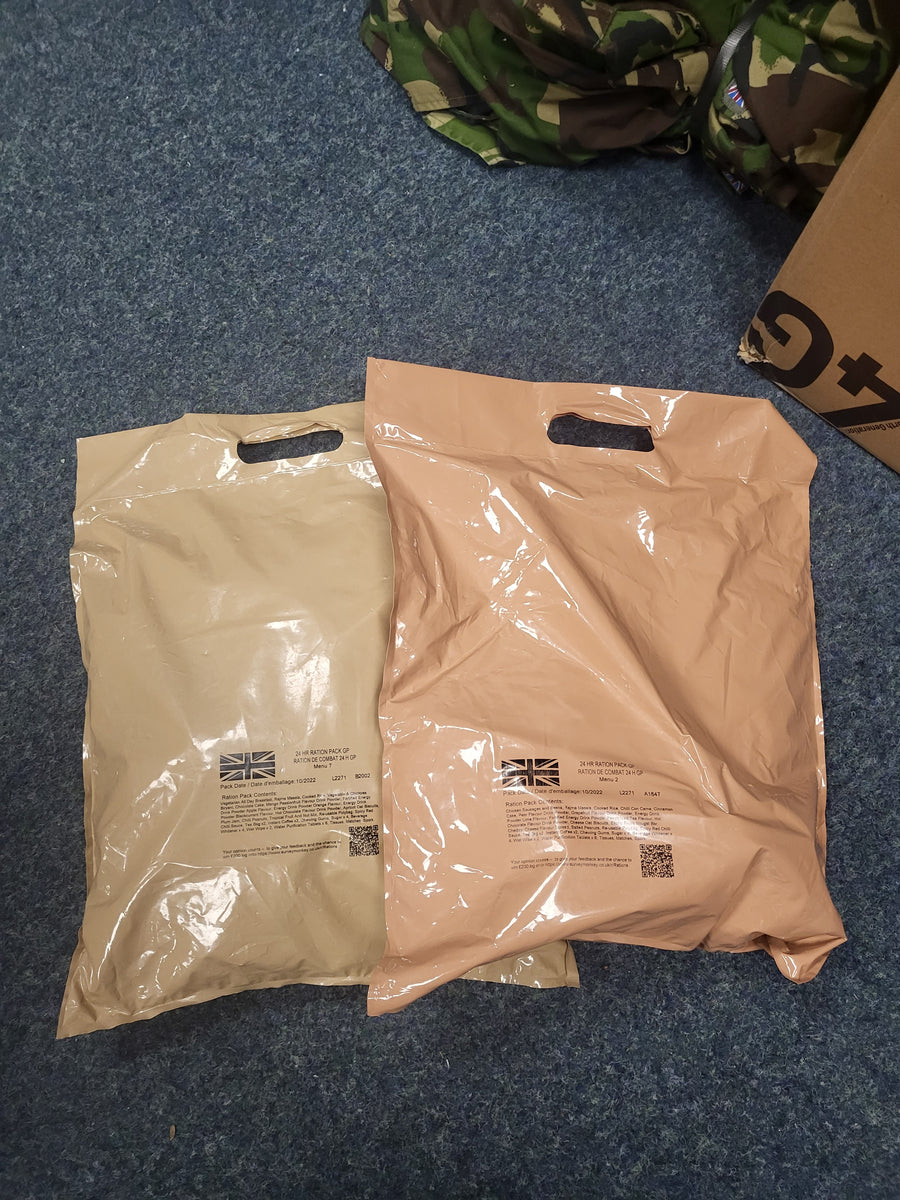 British Army current Ration packs – Bat 21 Militaria and Surplus
