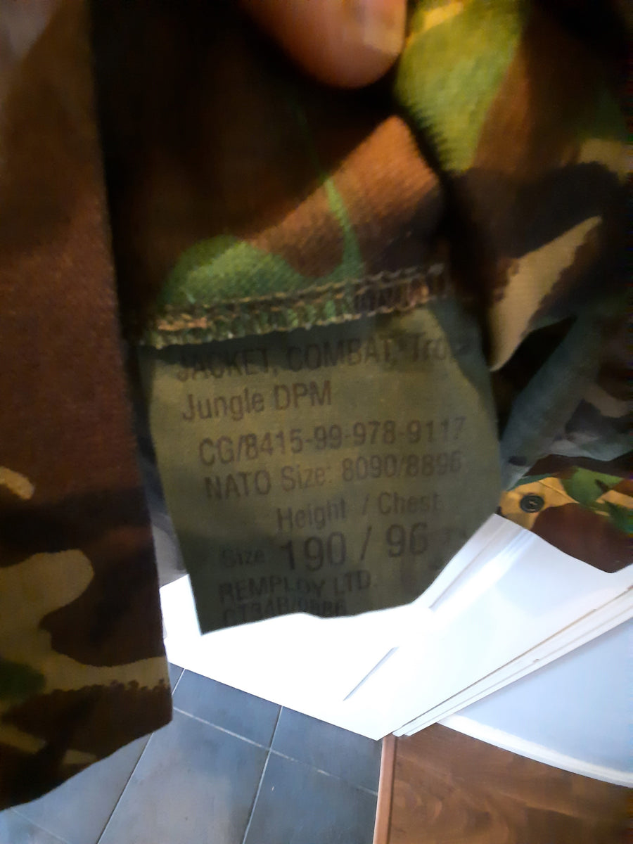 British Army DPM jacket combat tropical jungle new un-issued – Bat 21 ...